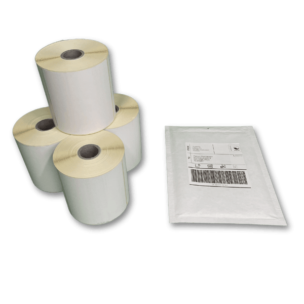 Pakke i Postkassen 4 ruller, 100x100mm á 500 fraktetiketter – Logistra AS